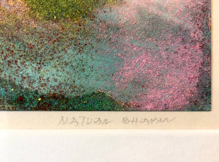 Natvar Bhavsar - 1970's Abstract Expressionist Color Field Painting ...