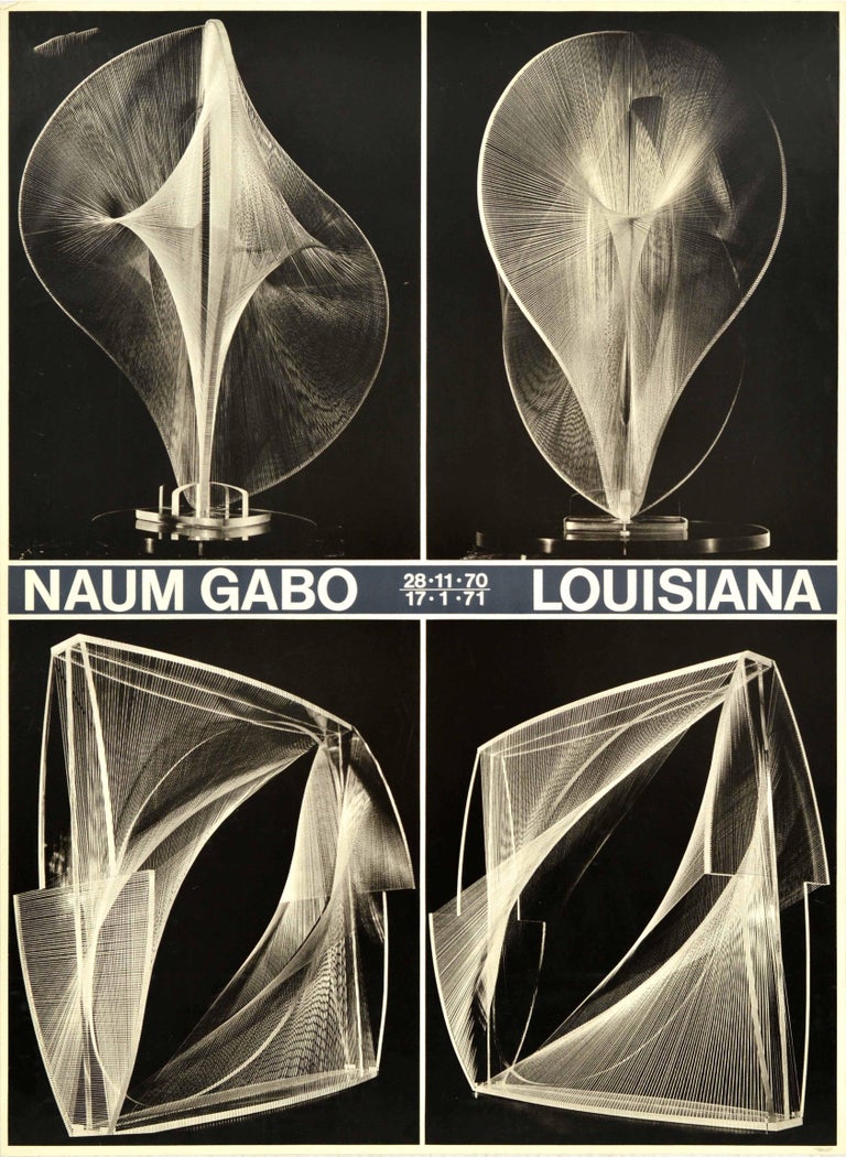 Naum Gabo - Original Vintage Exhibition Poster Naum Gabo Louisiana 1970 ...