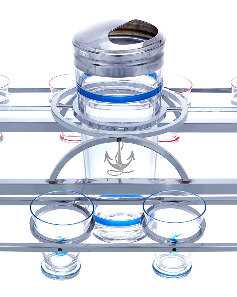 Nautical Gyroscope Cocktail Service For Sale at 1stDibs