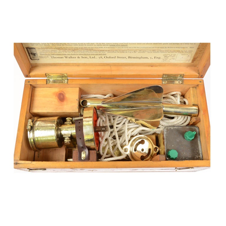 Nautical Log in Its Wooden Box to Measure Boats Speed Walker Early ...