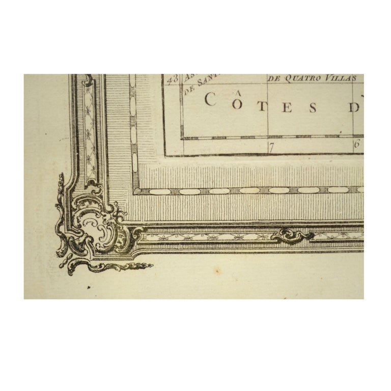 1763 Nautical Portolano Chart of Guascogna Bay from Le Petit Neptune ...