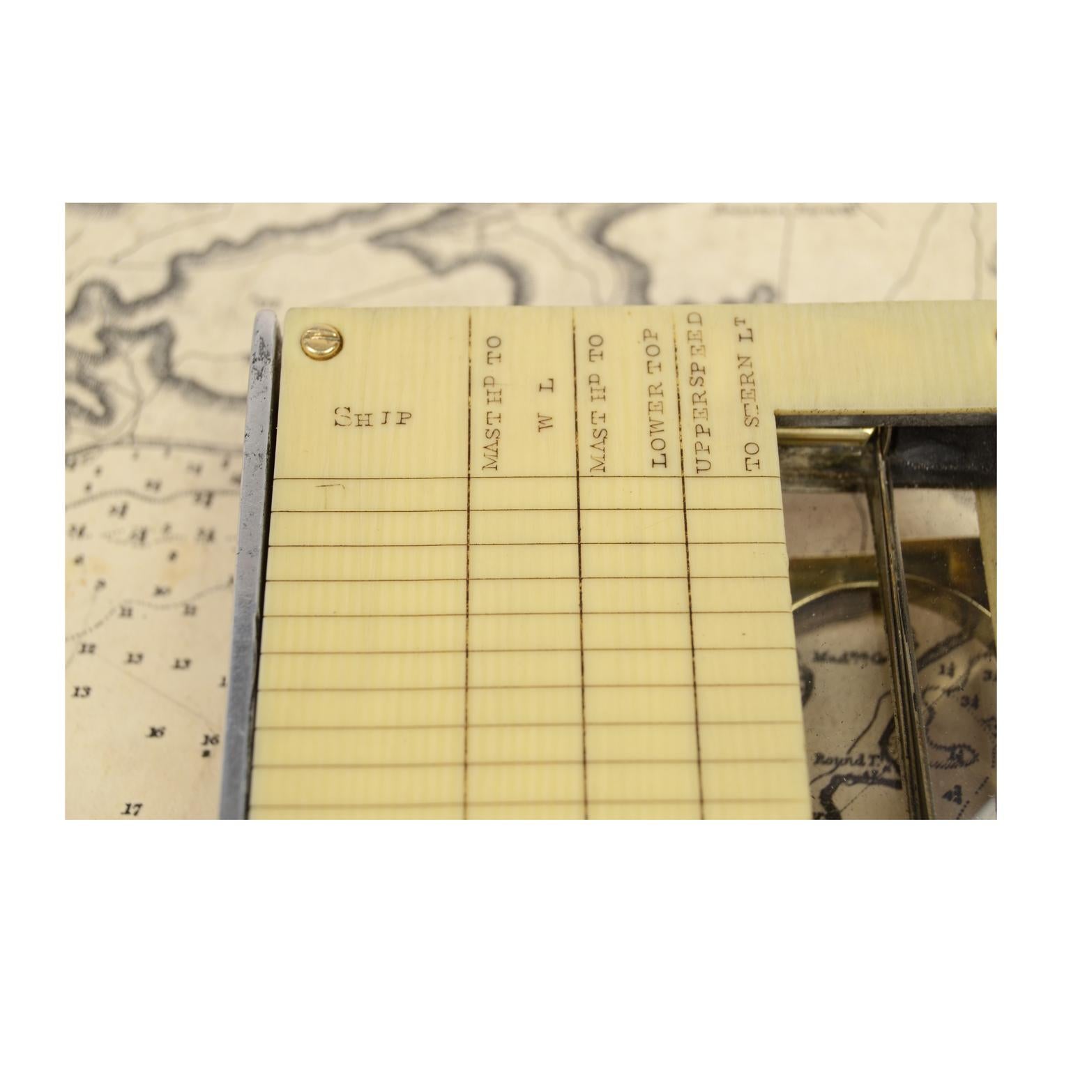 Nautical Antique Rangefinder signed Stuart's Marine Distance Meter 1890 ...