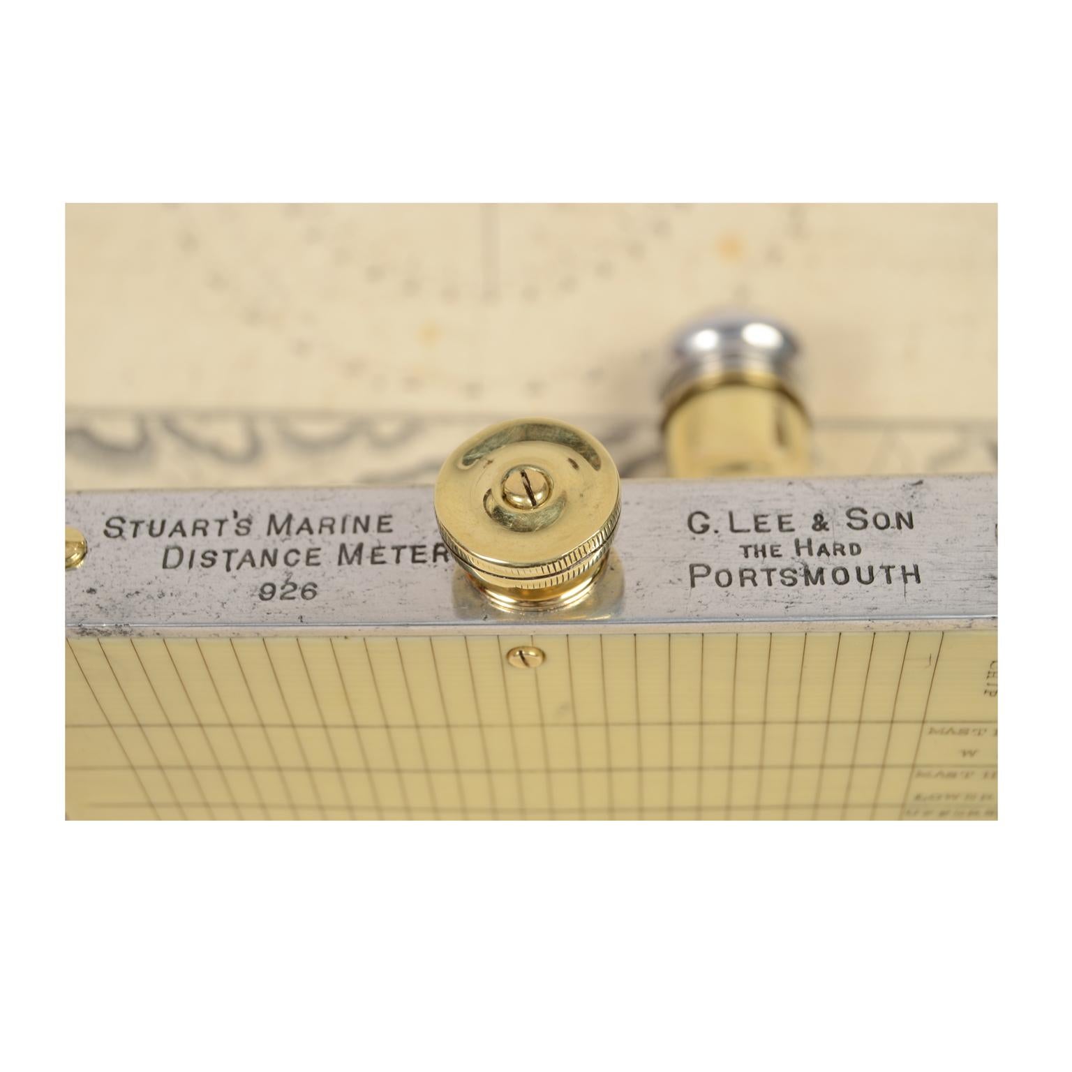Nautical Antique Rangefinder signed Stuart's Marine Distance Meter 1890 ...