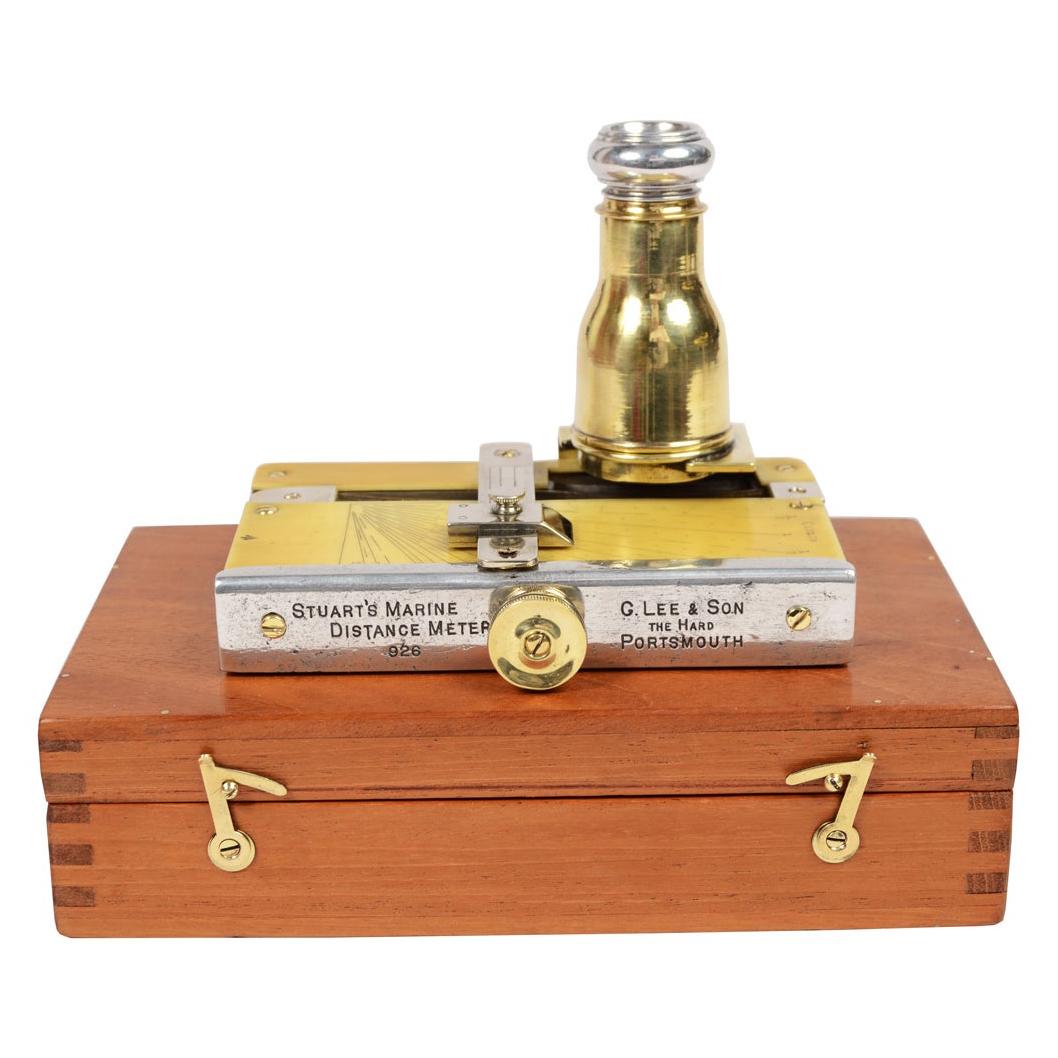 Nautical Antique Rangefinder signed Stuart's Marine Distance Meter 1890 ...