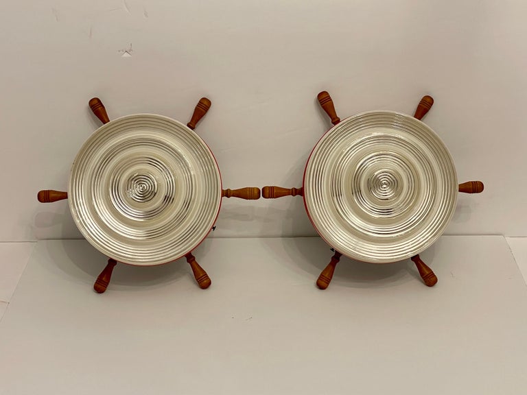 Nautical Ships Wheel Flush Mount Chandelier '2 Available' For Sale at ...
