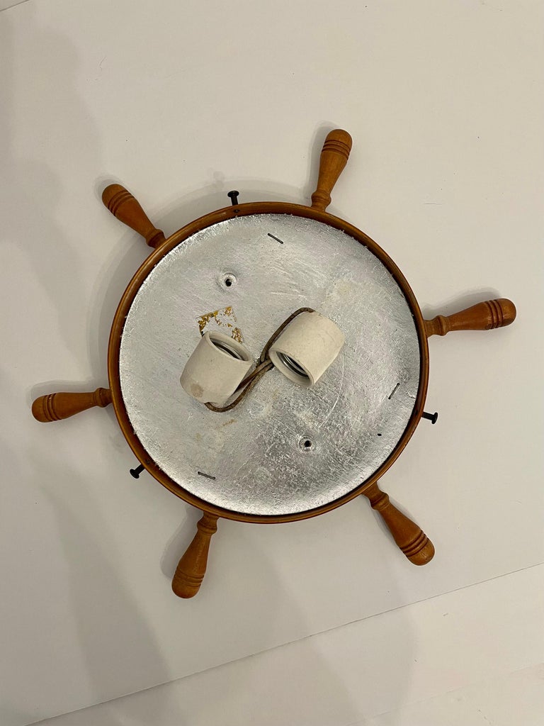 Nautical Ships Wheel Flush Mount Chandelier '2 Available' For Sale at ...
