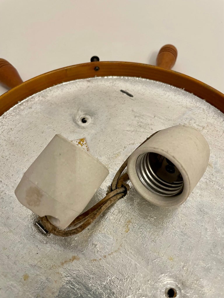 Nautical Ships Wheel Flush Mount Chandelier '2 Available' For Sale at ...