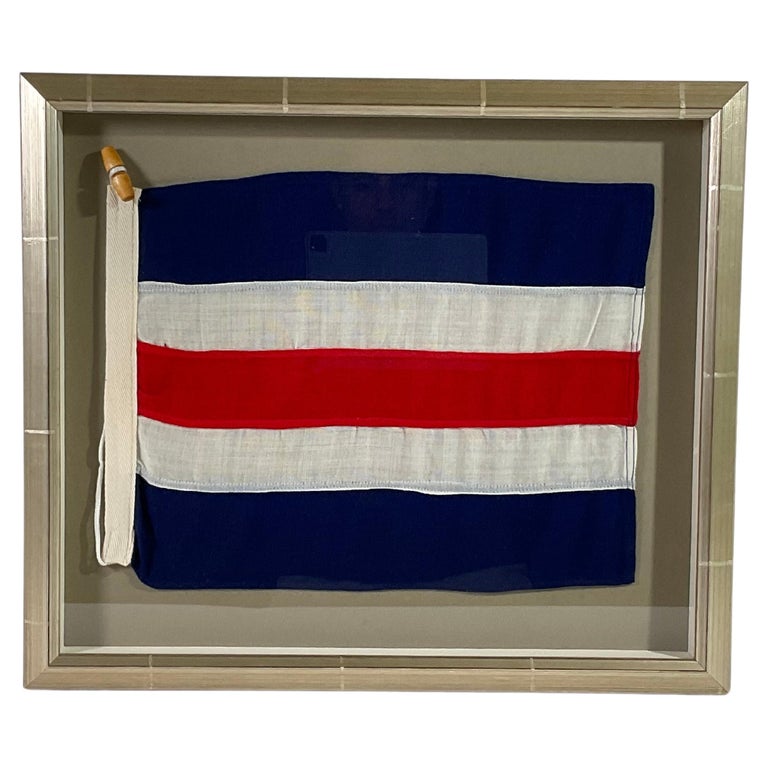 Nautical Signal Flag in Frame For Sale at 1stDibs