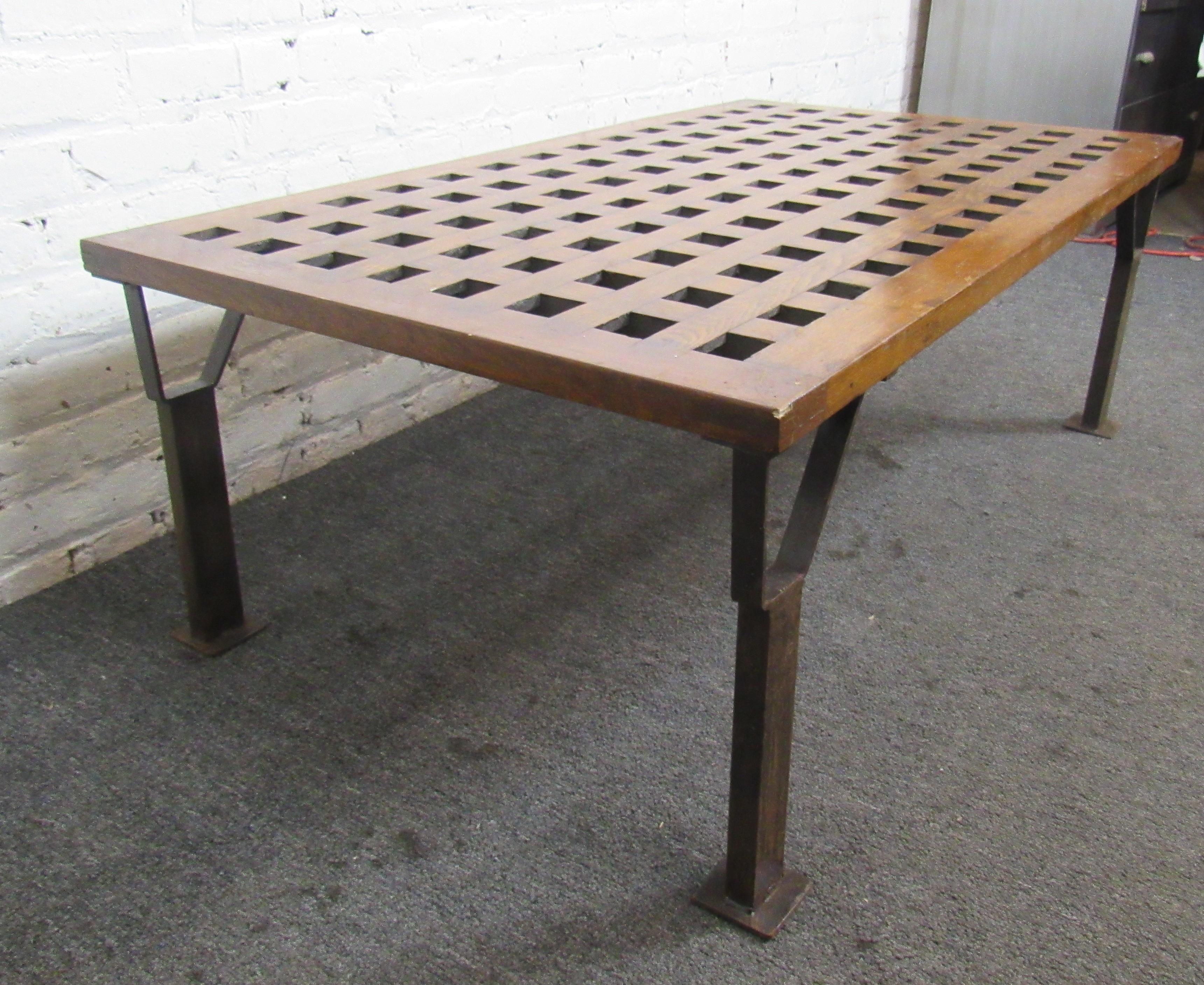 Nautical Style Grid Top Table at 1stDibs