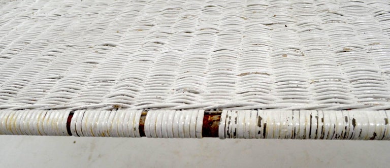 Nautilus Shell Back Wicker and Iron Garden Bench at 1stDibs | garden ...