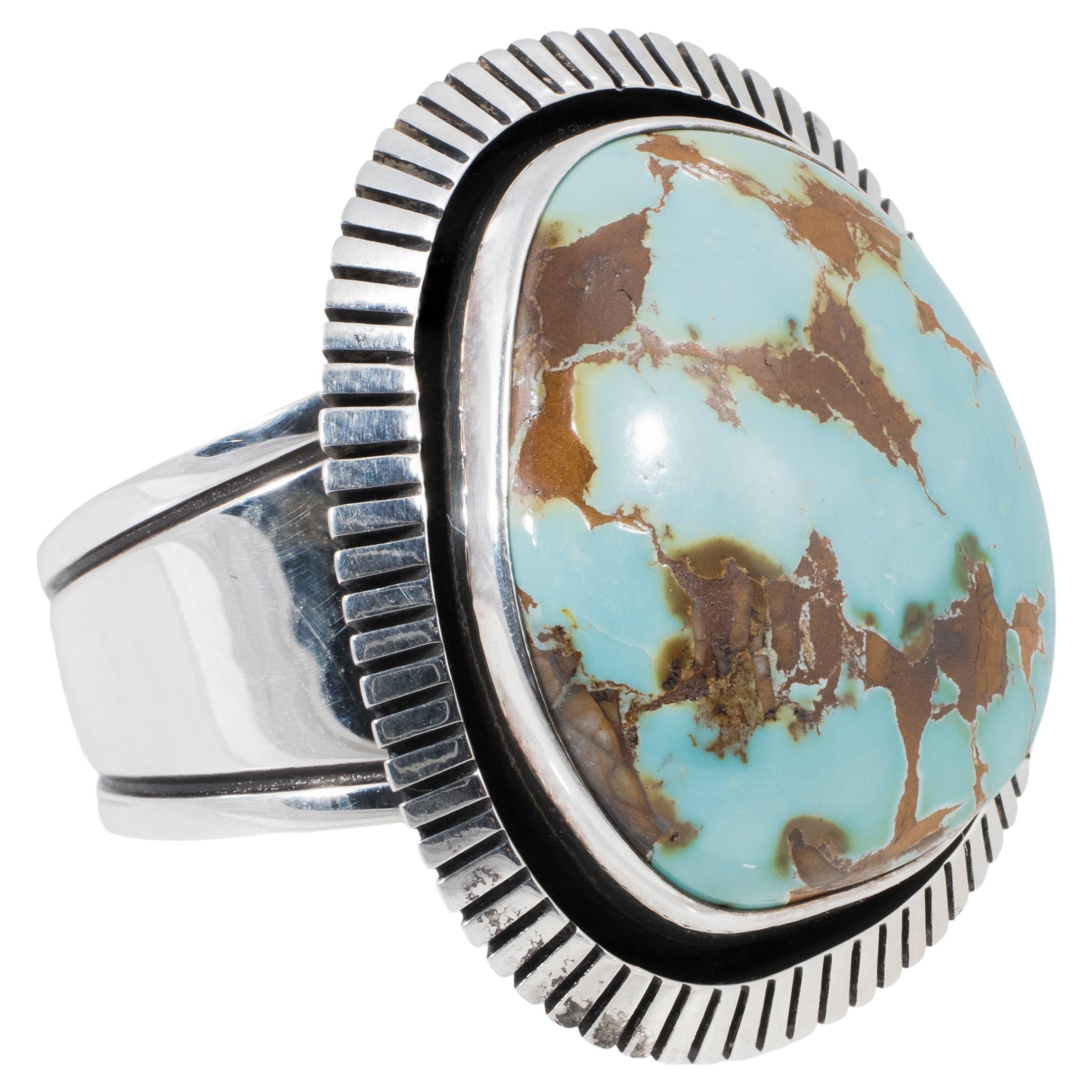 Navajo Coral and Sterling Ring For Sale at 1stDibs