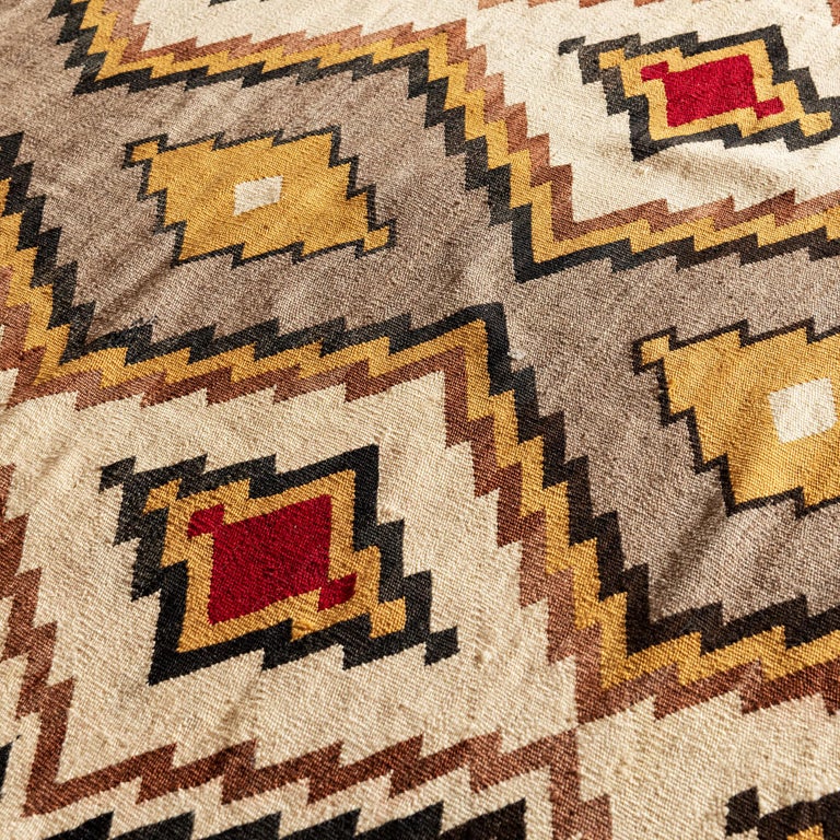 Navajo Eye Dazzler Textile, 1940s For Sale at 1stDibs