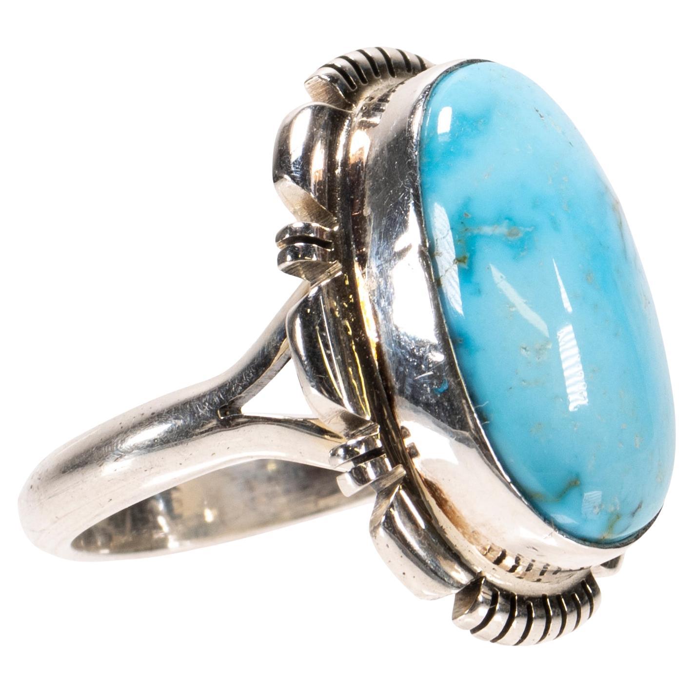 Navajo Cerrillos Turquoise and Sterling Ring at 1stDibs | cerrillos ...