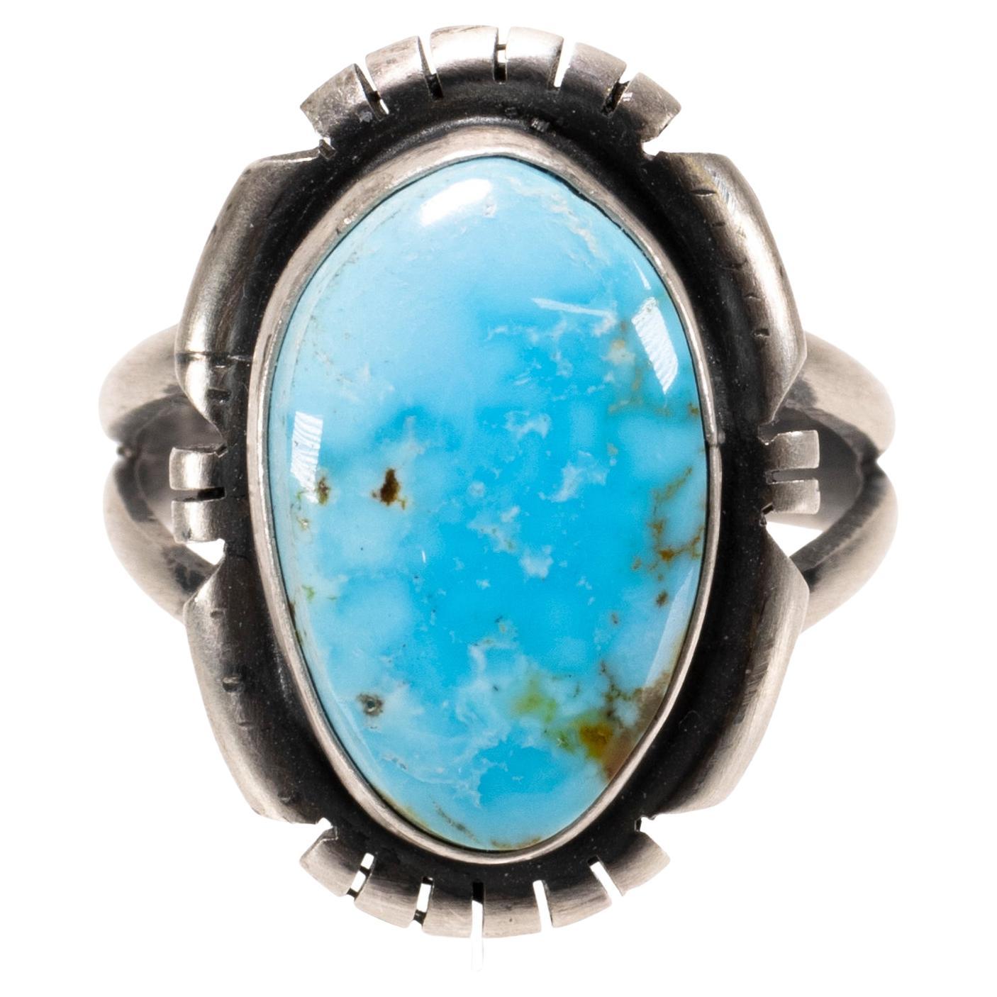 Navajo Golden Hill Turquoise Ring For Sale at 1stDibs