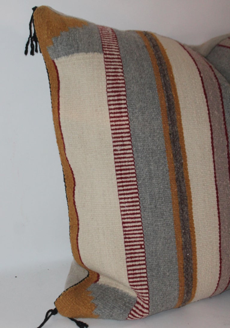 Navajo Indian Saddle Blanket Weaving Pillow For Sale at 1stDibs