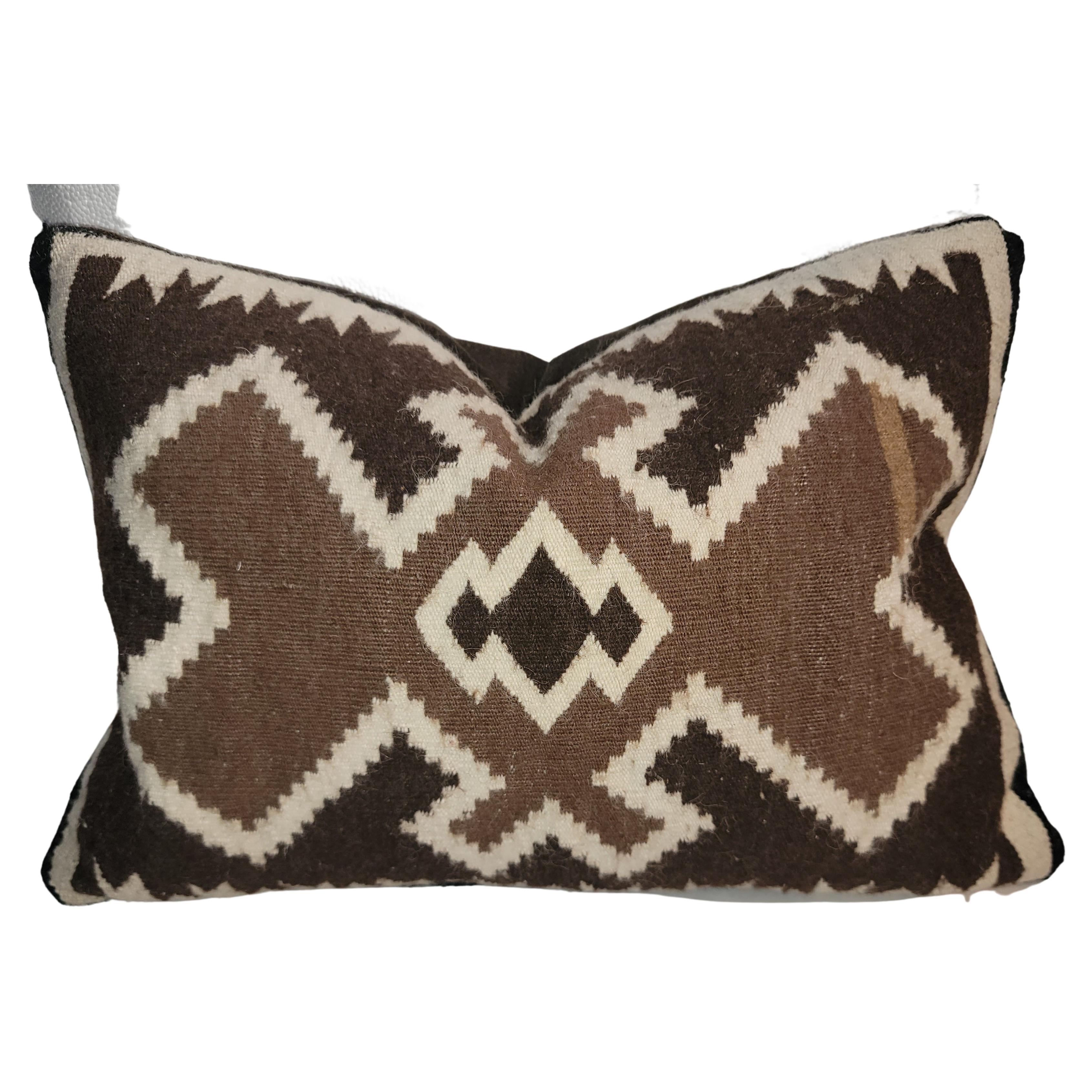Navajo Indian Weaving Geometric Pillows, Pair at 1stDibs