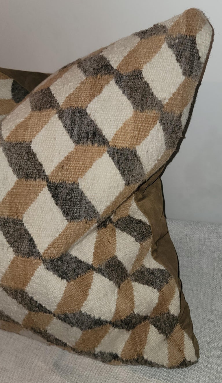 Navajo Indian Weaving Tumbling Blocks Pillow For Sale at 1stDibs