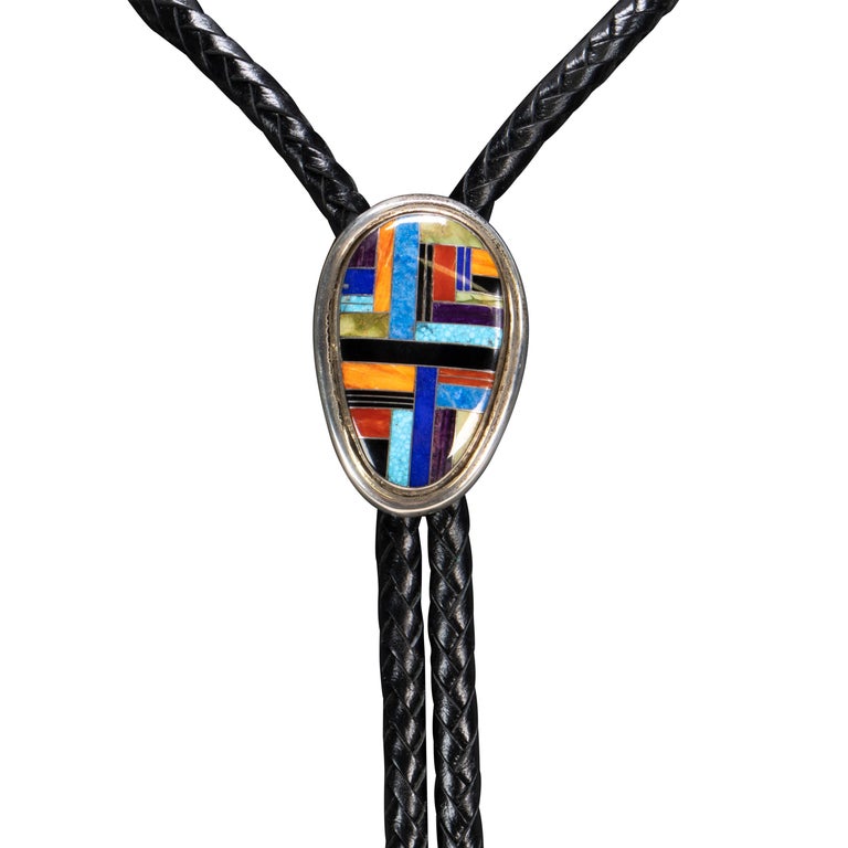Navajo Inlaid Bolo For Sale at 1stDibs