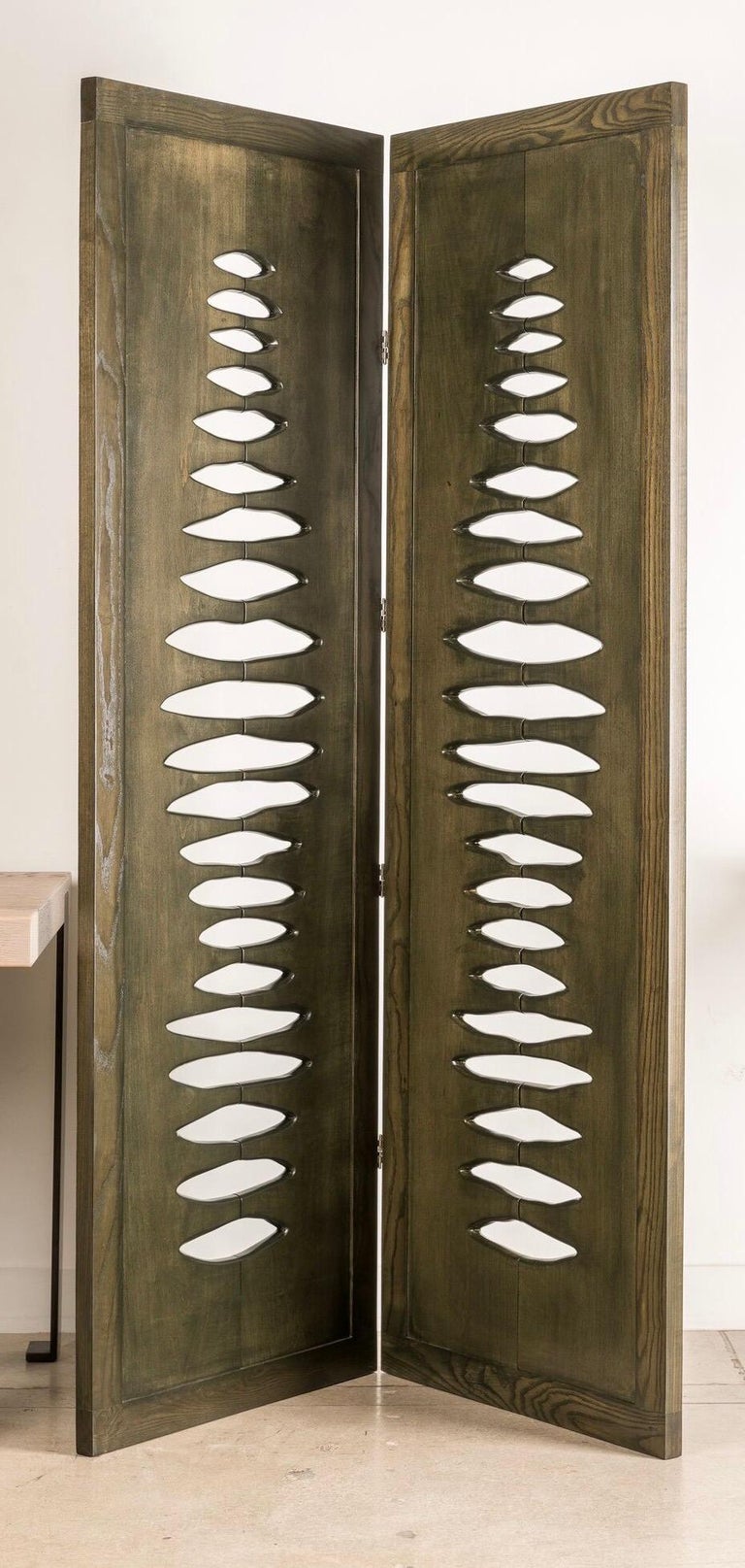 Contemporary Sculptural Screen Space Divider in Solid Wood by Vivian ...