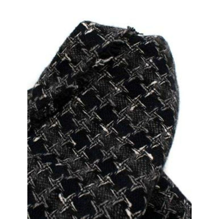 Navy and Grey Check Tweed Jacket For Sale at 1stDibs