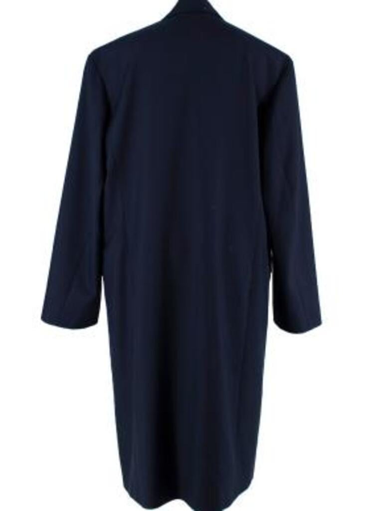 navy wool-blend twill uniform coat For Sale at 1stDibs
