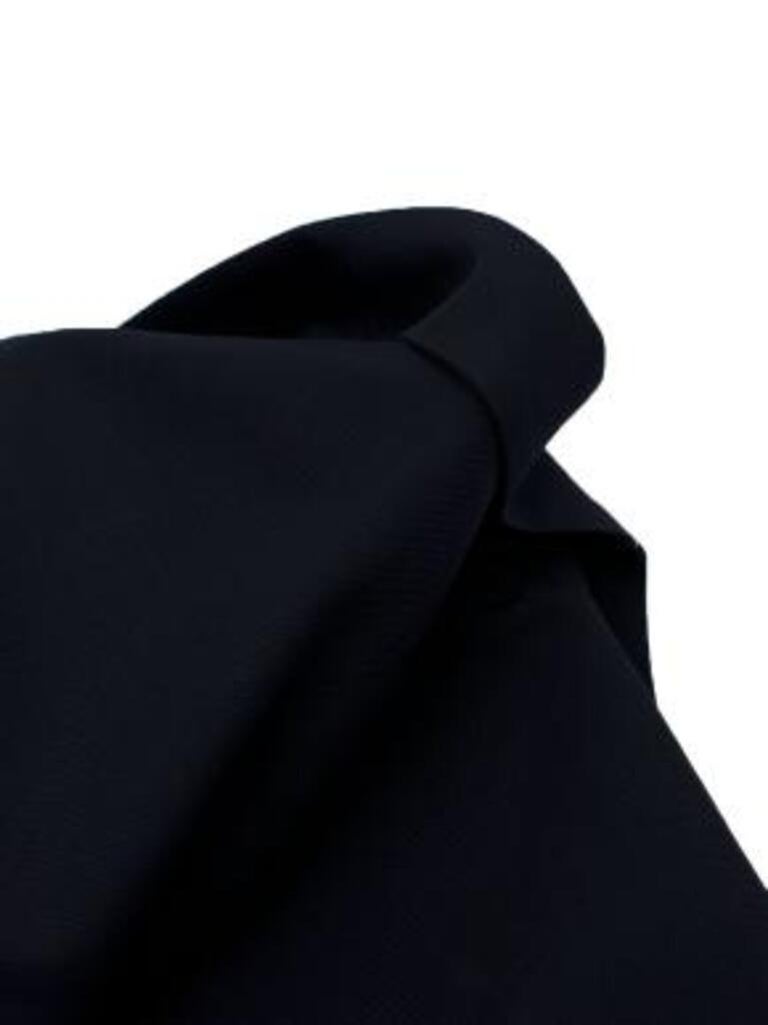 navy wool-blend twill uniform coat For Sale at 1stDibs