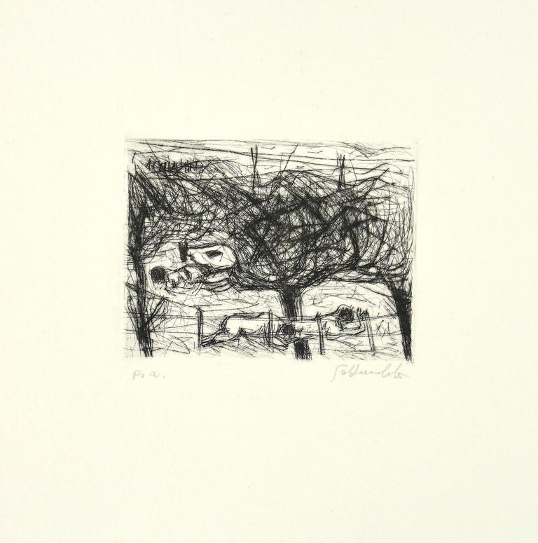 Nazareno Gattamenata - Landscape - Original Etching by Nazareno ...