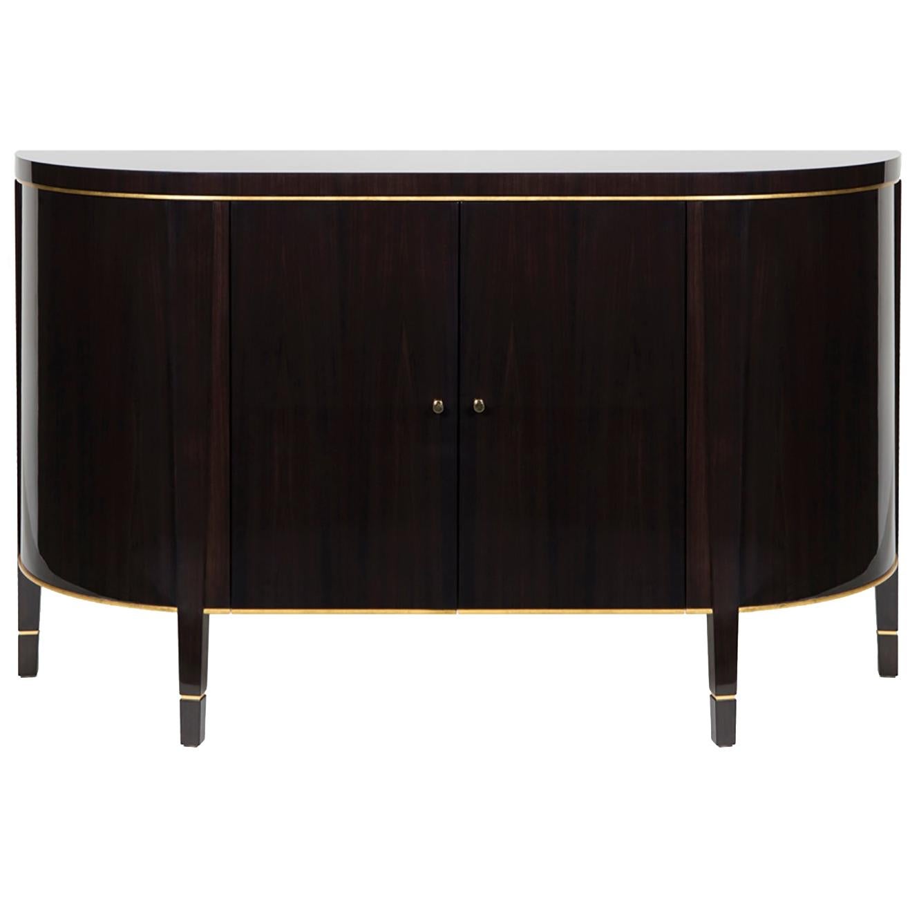 Regency Mahogany Bow Fronted Side Cabinet For Sale at 1stDibs