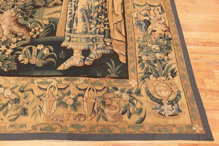 Nazmiyal Collection 16th Century Antique Flemish Tapestry. 10 ft 8 inx ...