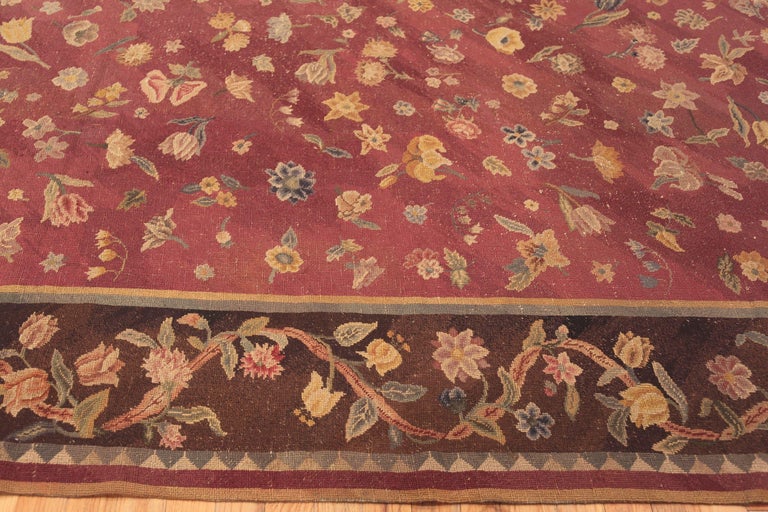 Antique English Needlepoint Rug. 14 ft 3 in x 14 ft 8 in For Sale at ...