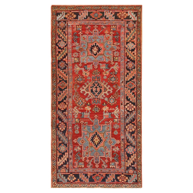 Antique Persian Heriz Rug. 3 ft 1 in x 6 ft 2 in For Sale at 1stDibs