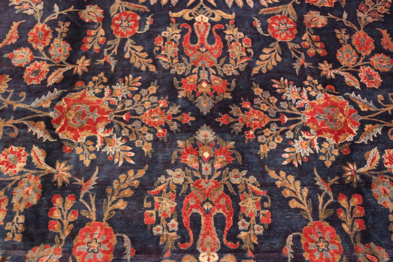 Antique Persian Kashan Rug. 11 ft x 20 ft 8 in For Sale at 1stDibs