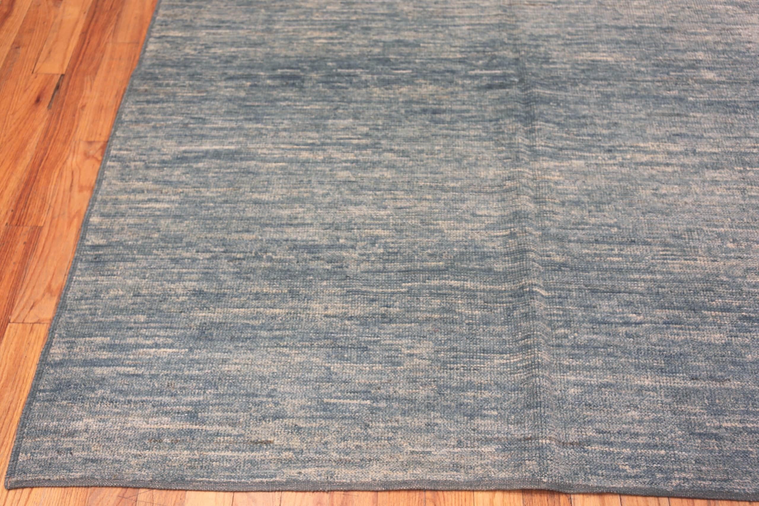 Nazmiyal Collection Blue Abstract Contemporary Rug. 9 ft 6 in x 12 ft ...