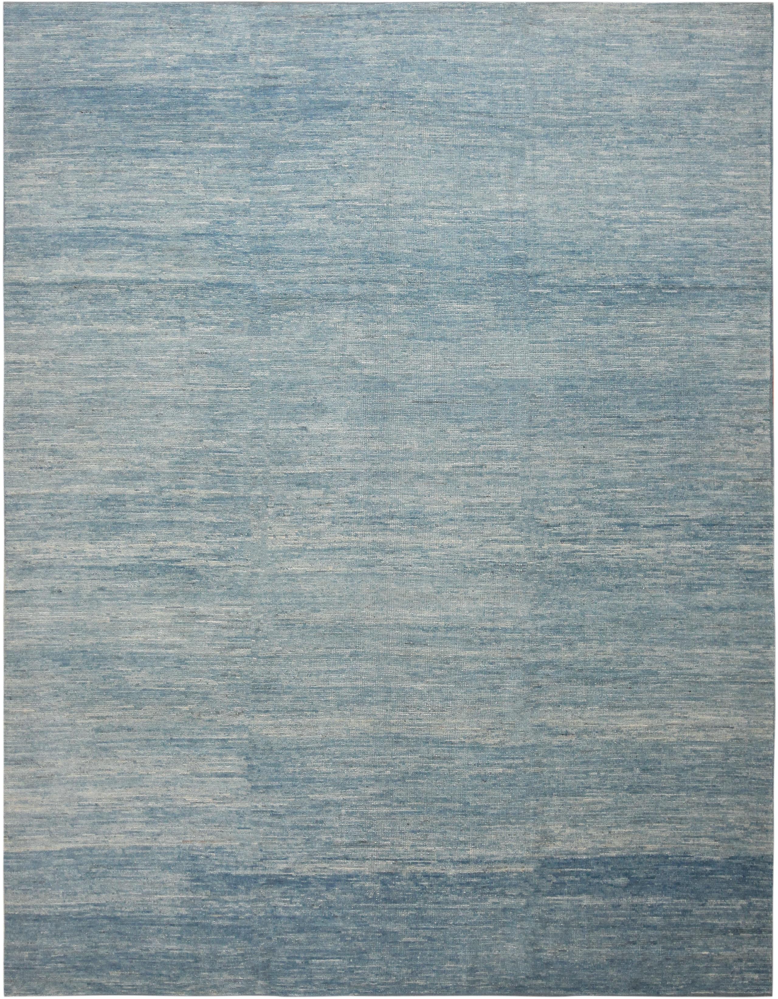Nazmiyal Collection Blue Abstract Contemporary Rug. 9 ft 6 in x 12 ft ...