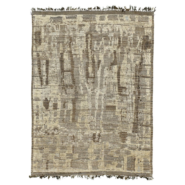 Nazmiyal Collection Charcoal Brown Modern Distressed Rug 10 ft 2 in x ...
