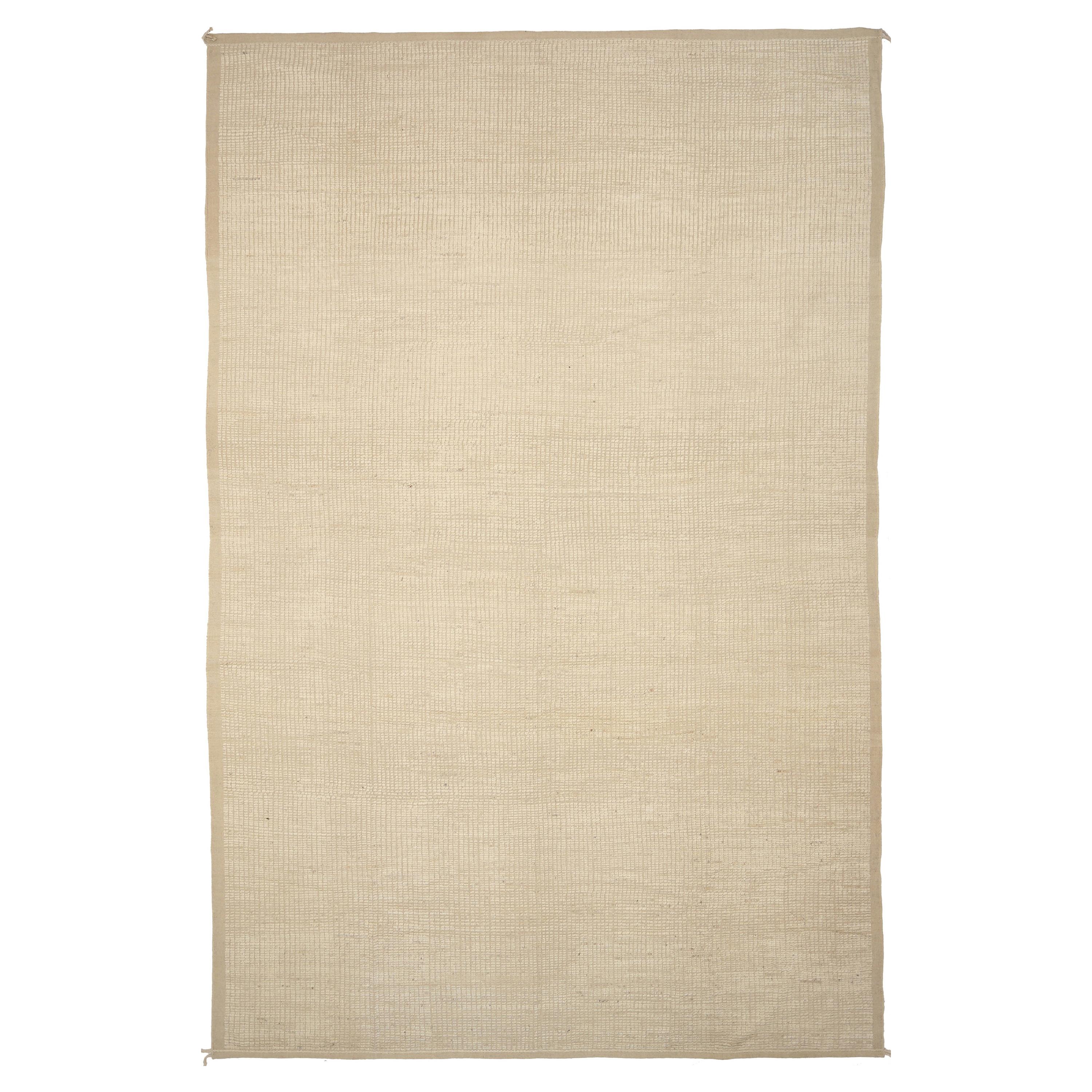 Nazmiyal Collection Cream Geometric Modern Distressed Rug. 9 ft 6 in x ...