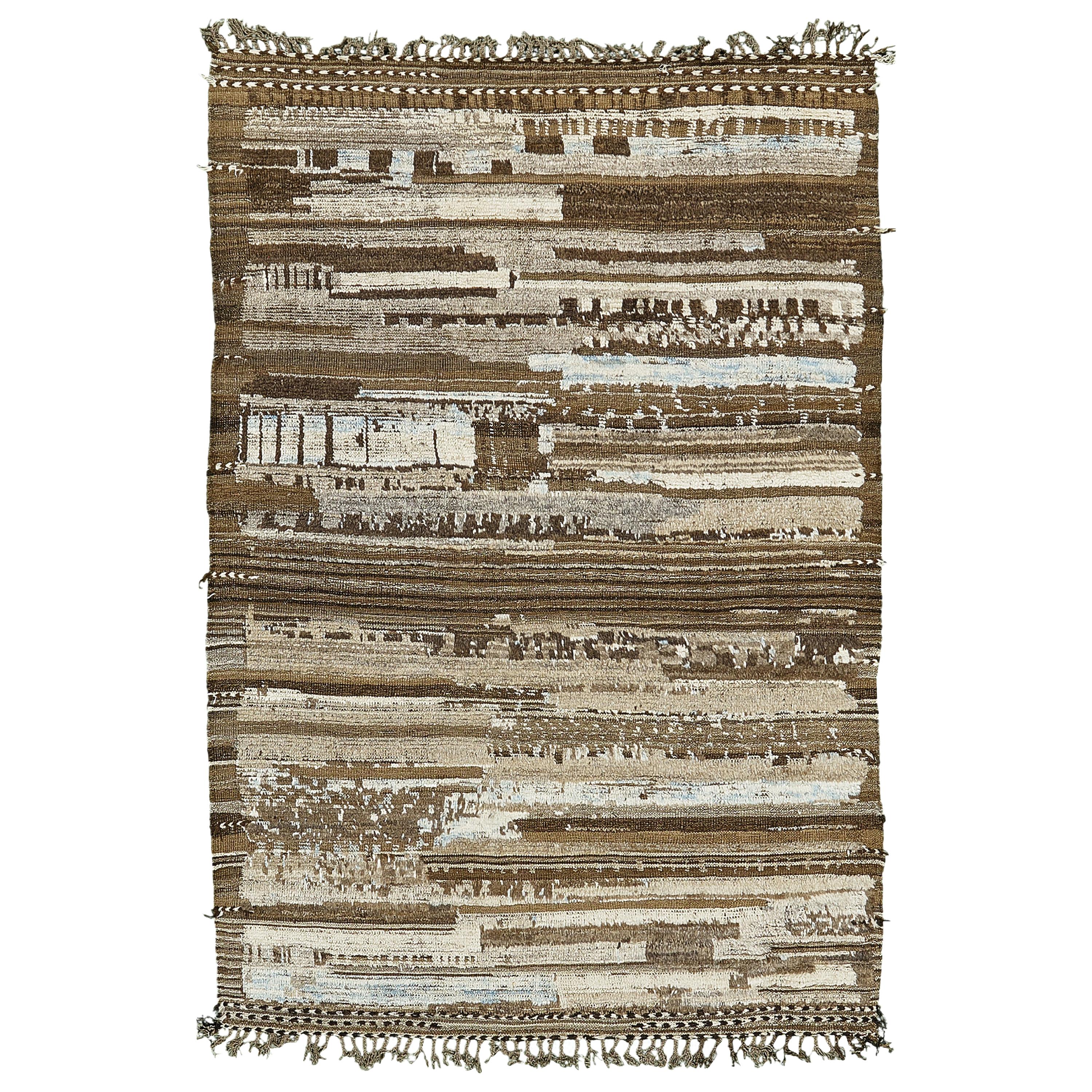 Nazmiyal Collection Earth Tones Modern Distressed Rug 12 ft 5 in x 14 ...
