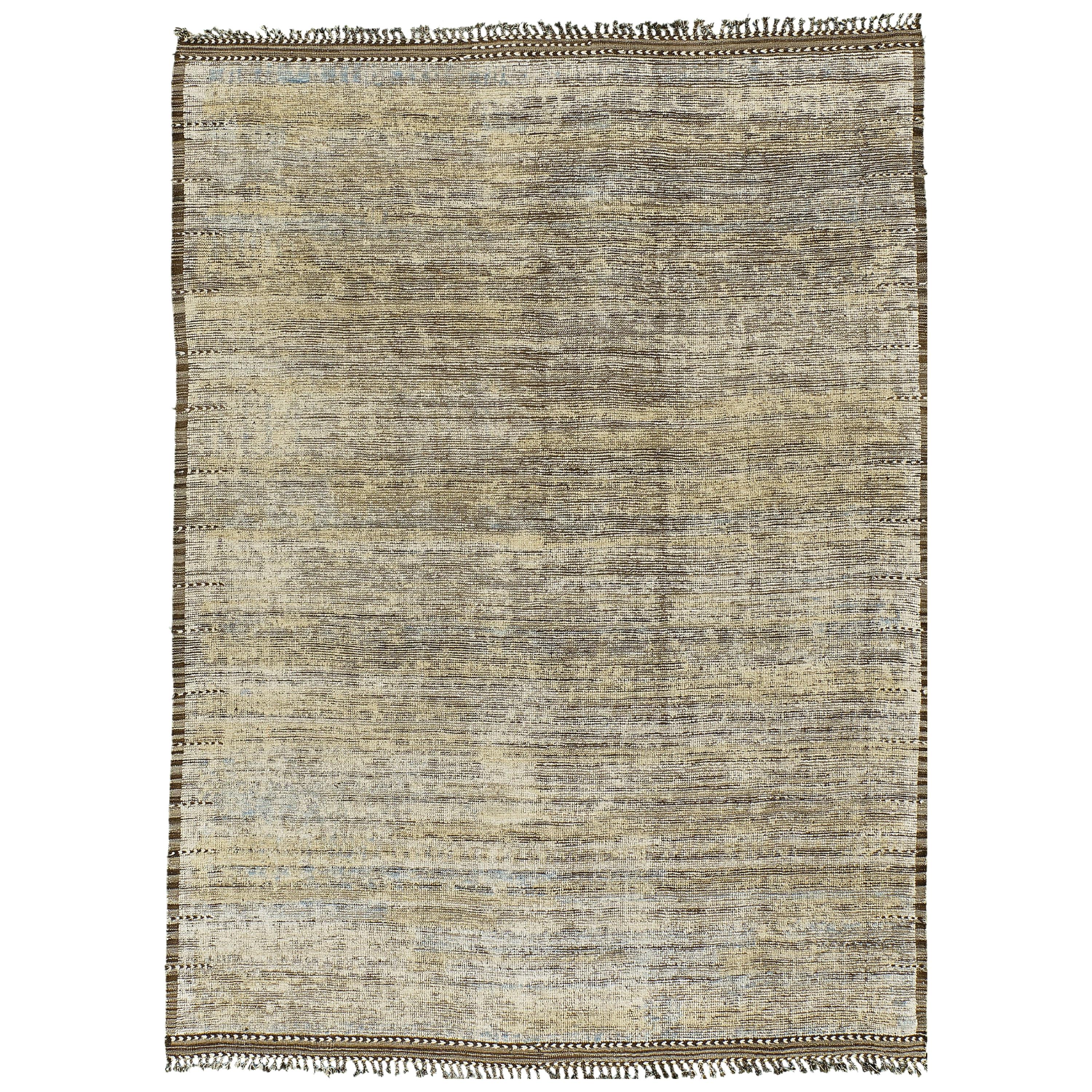 Nazmiyal Collection Earth Tones Modern Distressed Rug 12 ft 5 in x 14 ...