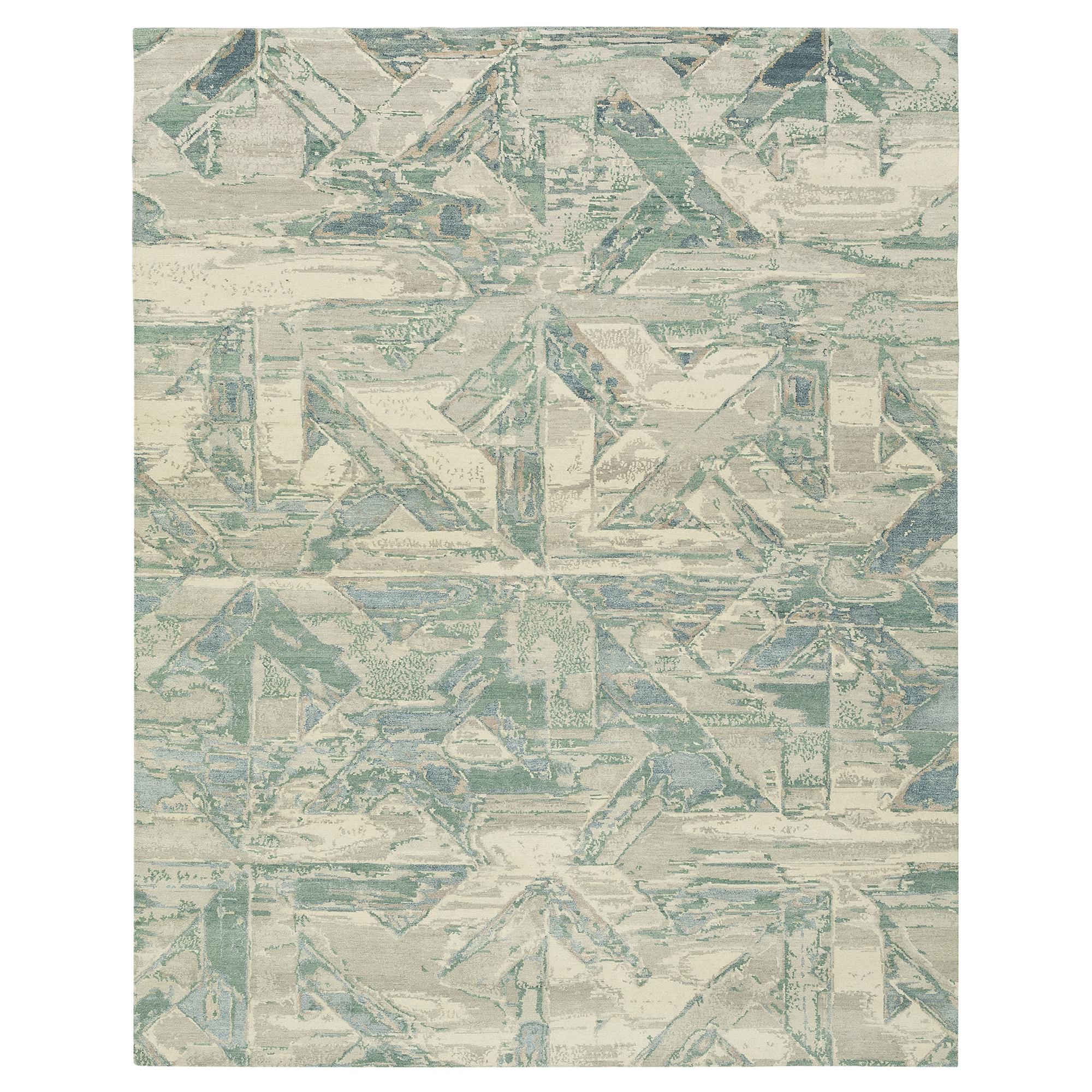 Nazmiyal Collection Geometric Green Modern Boutique Rug 13 ft x 18 ft ...