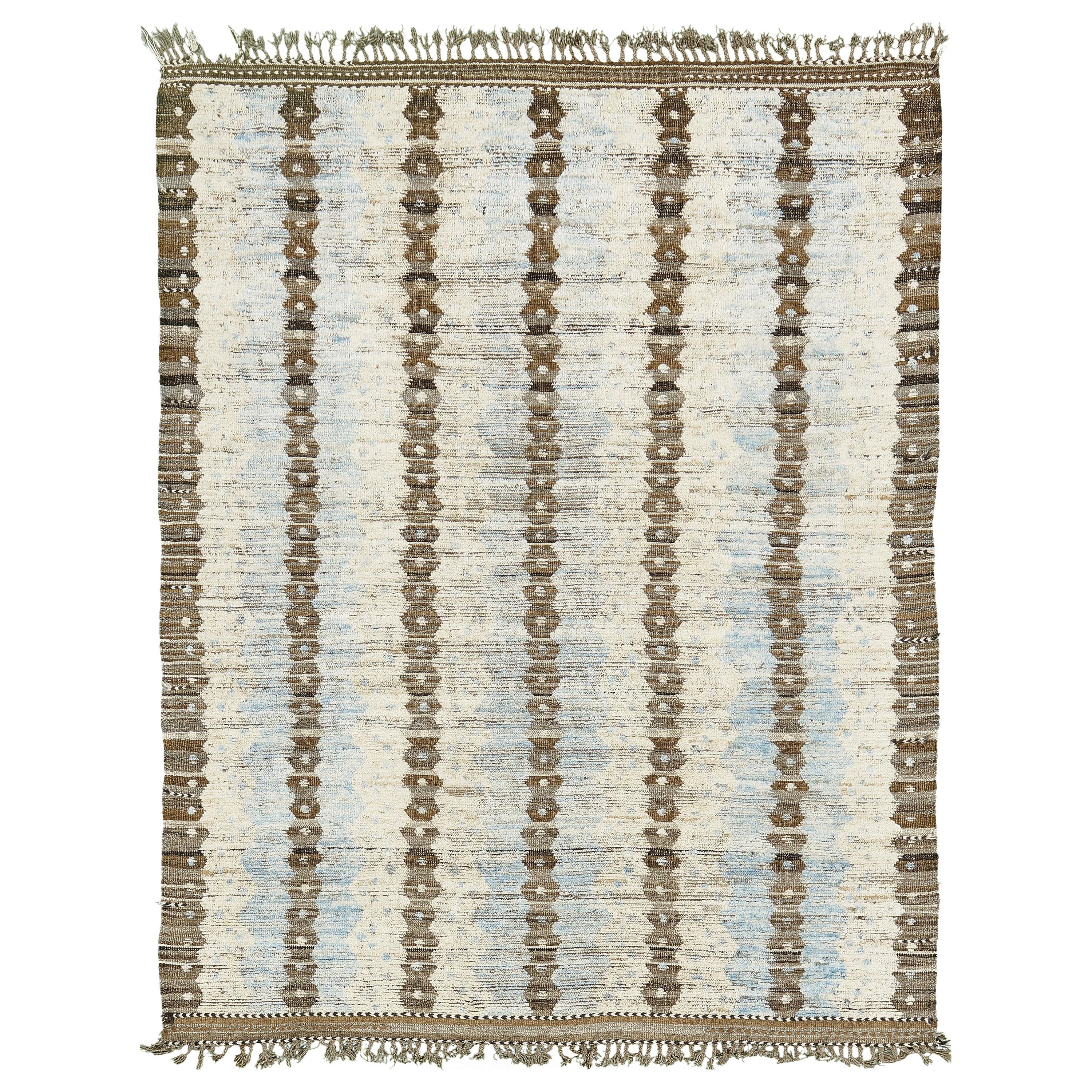 Nazmiyal Collection Cream Geometric Modern Distressed Rug. 9 ft 6 in x ...