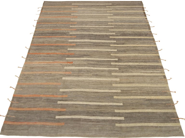 Nazmiyal Collection Geometric Modern Distressed Rug. 9 ft 10 in x 14 ft ...