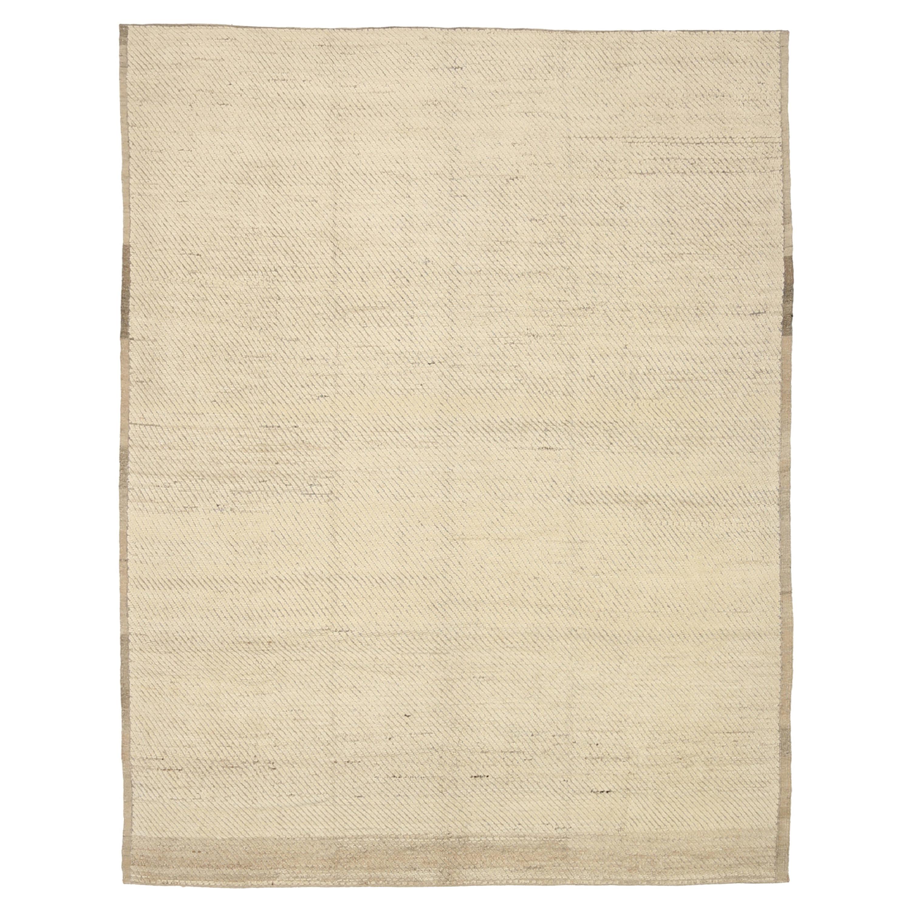 Nazmiyal Collection Cream Geometric Modern Moroccan Style Rug. 9 ft x ...