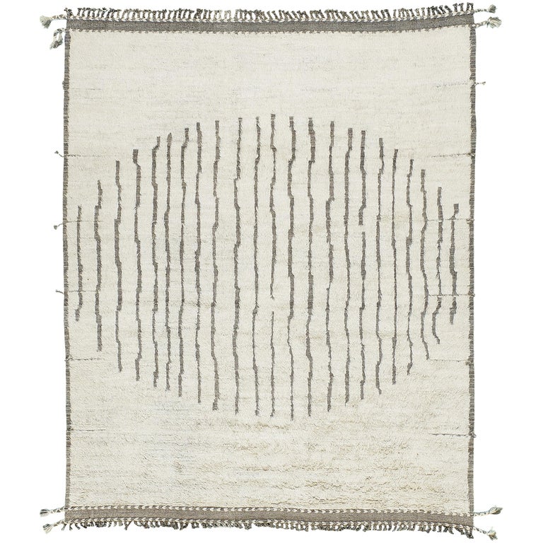 Nazmiyal Collection Ivory Modern Boho Chic Rug 9 ft 3 in x 11 ft 11 in ...