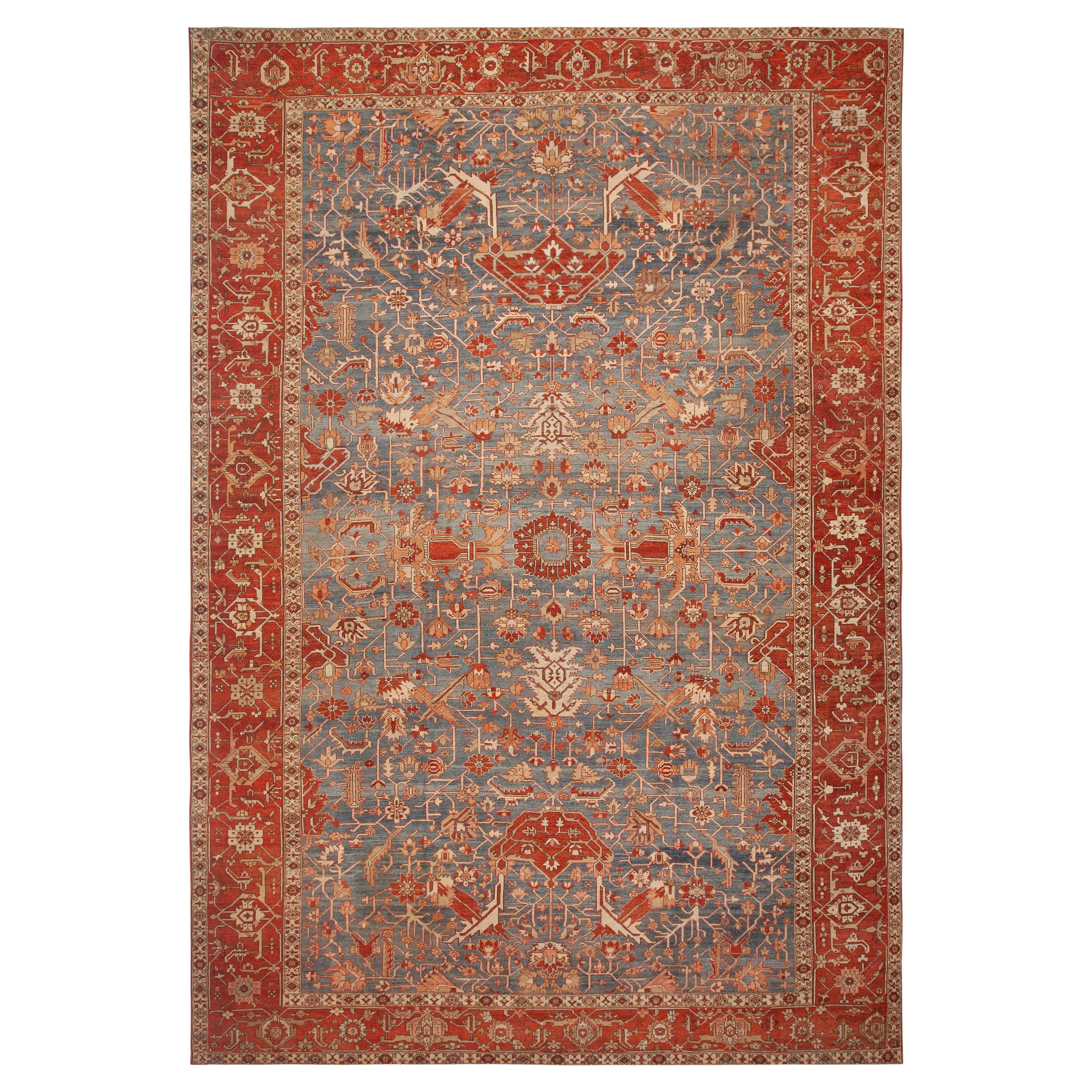 Nazmiyal Collection Large Antique Persian Karajeh Heriz Serapi Rug For ...