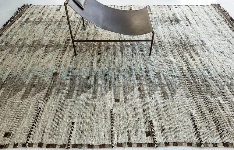 Nazmiyal Collection Light Gray Modern Distressed Rug 8 ft 10 in x 11 ft ...