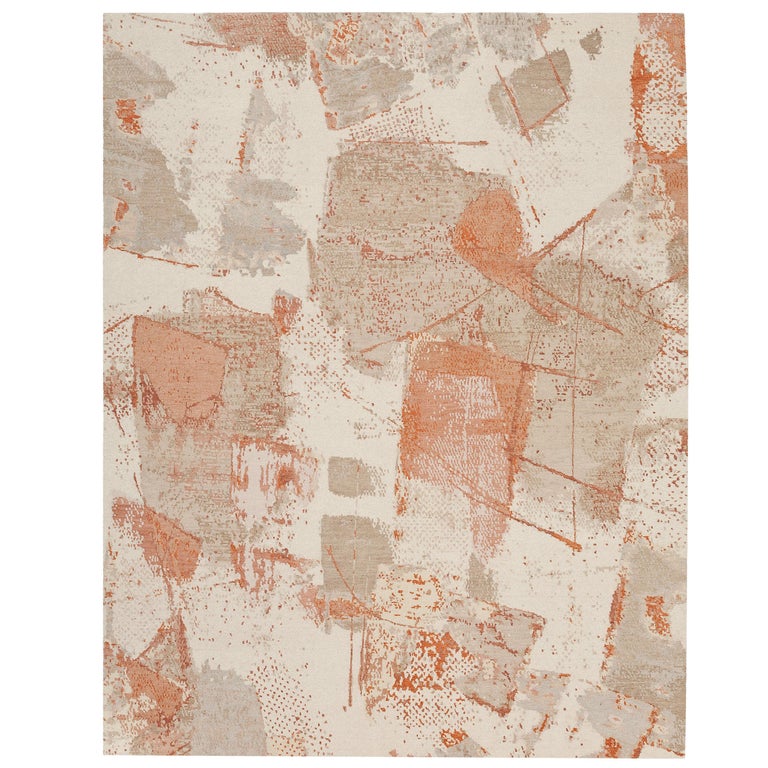 Nazmiyal Collection Light Orange Modern Boutique Area Rug 12 ft x 15 ft ...
