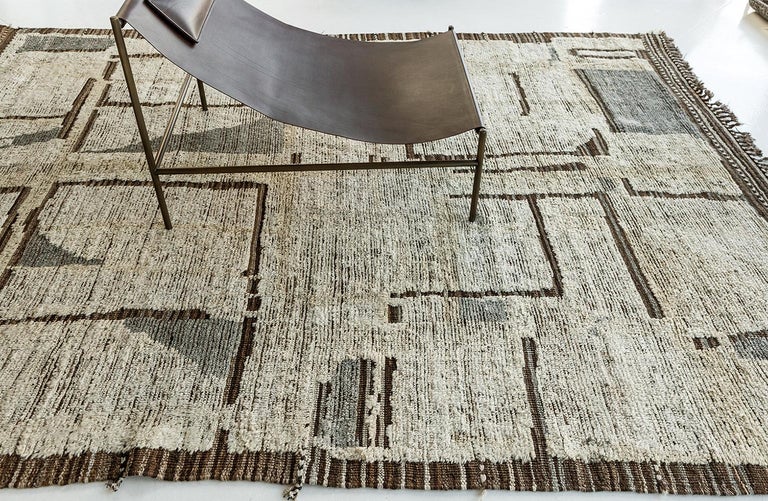 Nazmiyal Collection Modern Distressed Rug 7 ft 5 in x 9 ft 10 in For ...