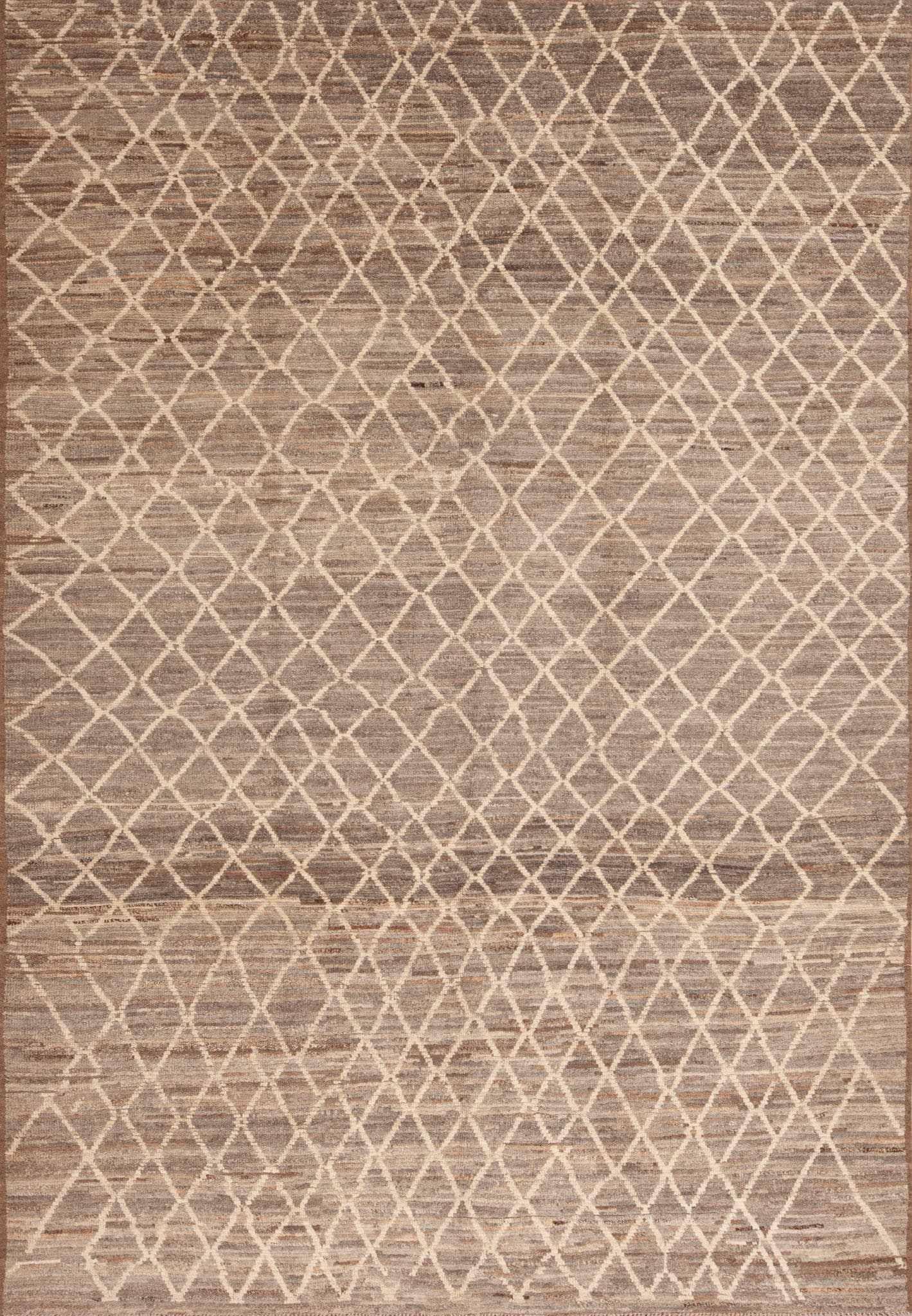 Nazmiyal Collection Modern Grey Abrash Ivory Tribal Geometric Rug 6'6 ...
