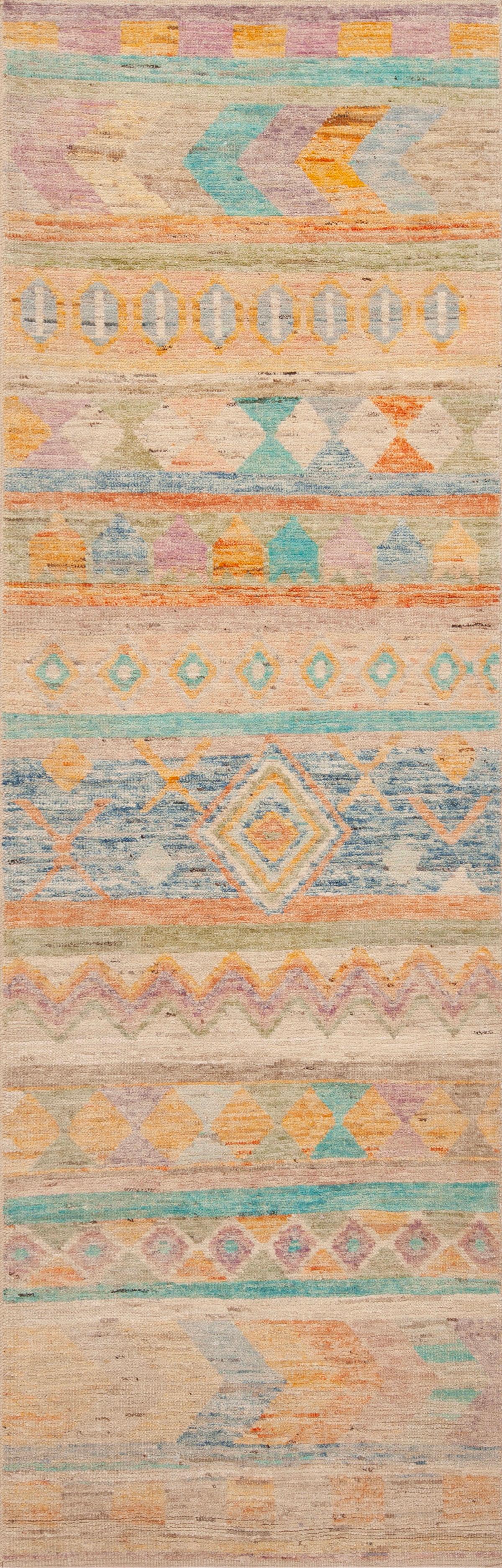 Nazmiyal Collection Rustic Tribal Geometric Modern Runner Rug 3' x 9'10 ...