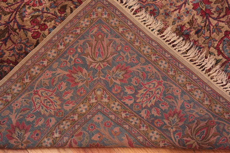 Nazmiyal Collection Silk Antique Persian Kashan Rug. 4 ft 3 in x 6 ft ...